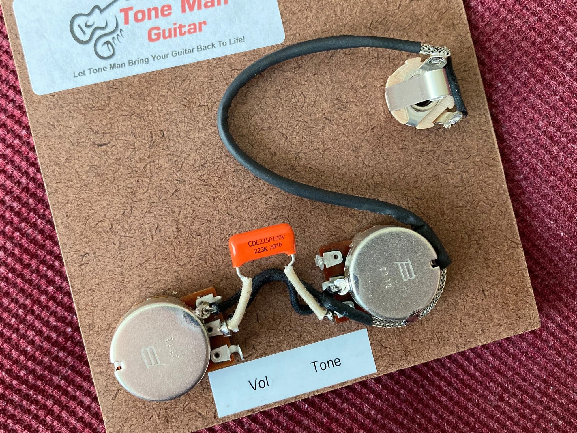 Les Paul Junior Prewire Kit - Orange Drop Caps | Tone Man Guitar