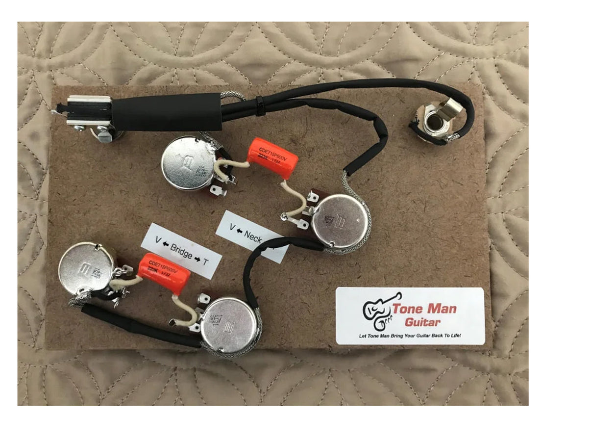 ES335 Wiring Harness - Classic Prewired Kit - Orange Drop Caps - 50s W ...