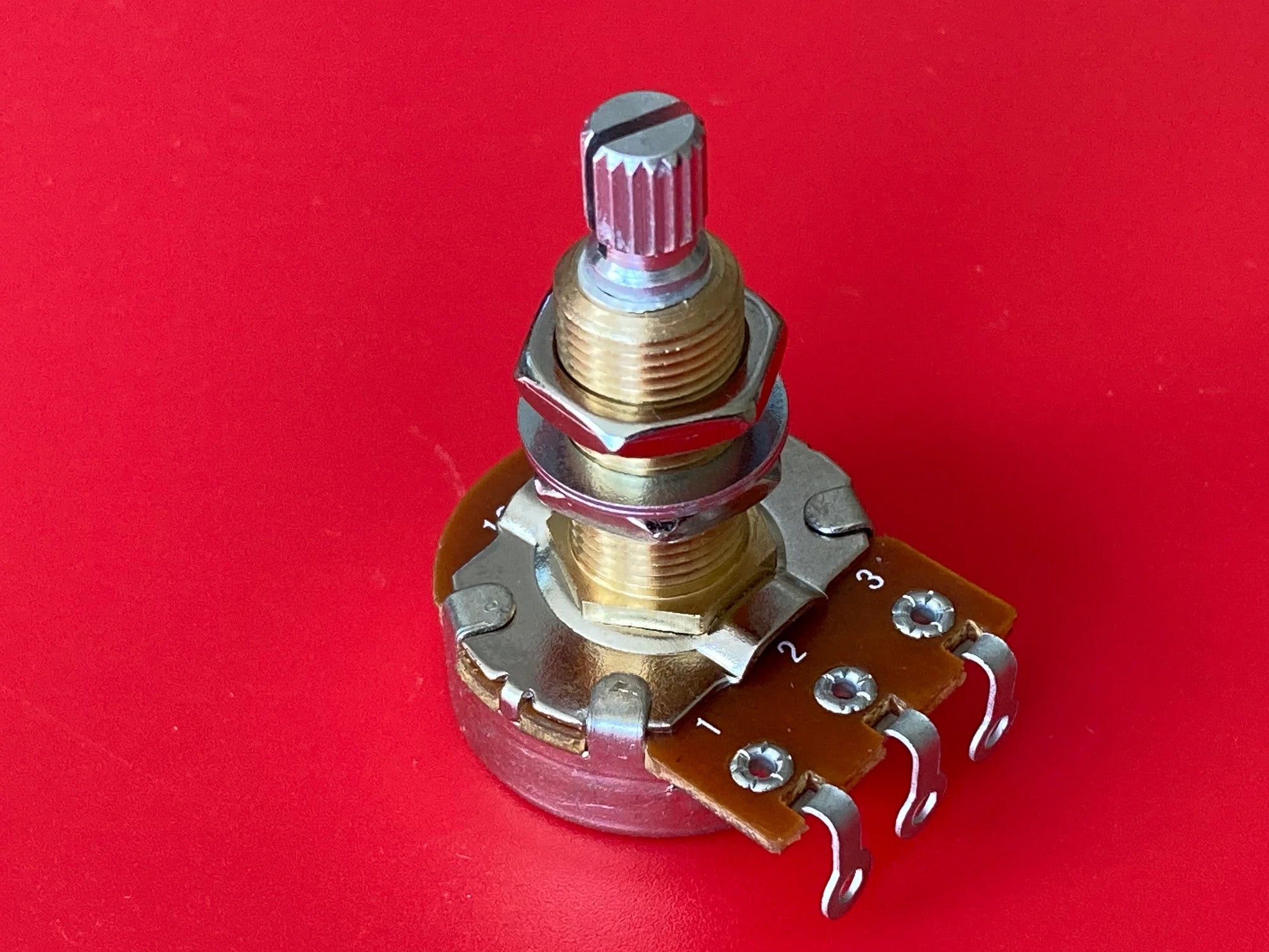 Guitar Pot 500K Bourns Pro Audio Long Shaft - Smooth taper Brass ...